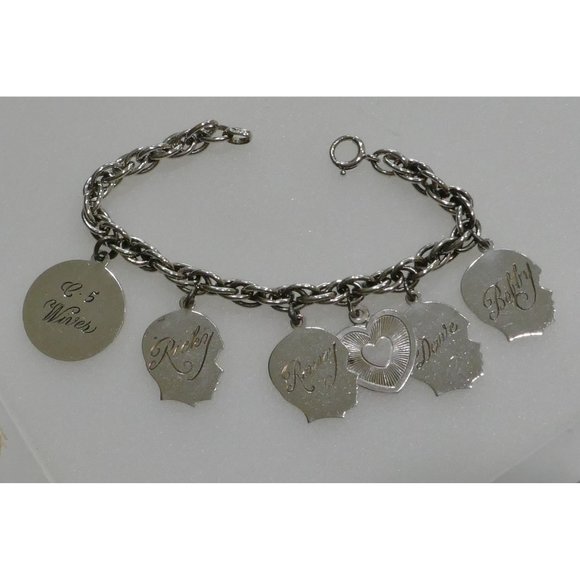 Jewelry | Vintage Sterling Silver C5 Wives Charm Bracelet With Dated ...